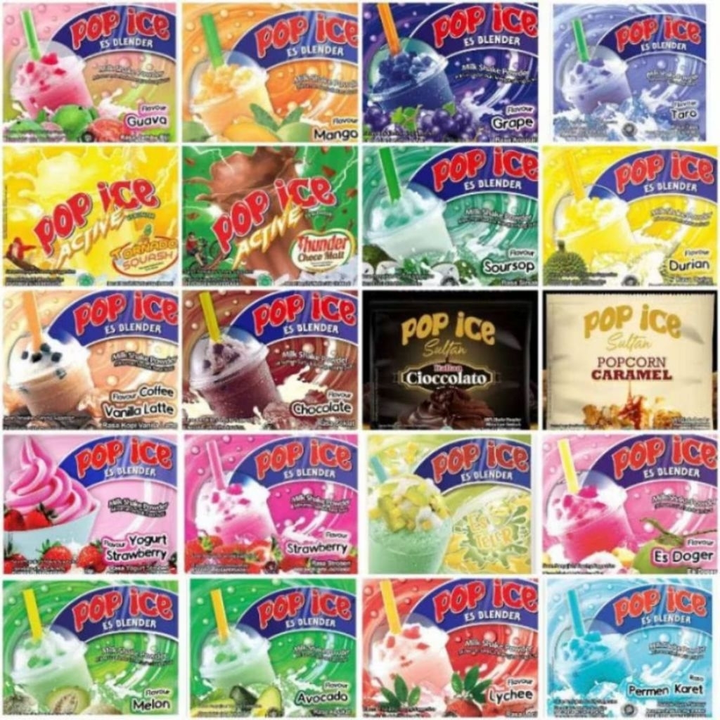 Jual ( HARGAGROSIRAN ) POP ICE 1 RENTENG 10 SACHET/ MINUMAN SERBUK ...