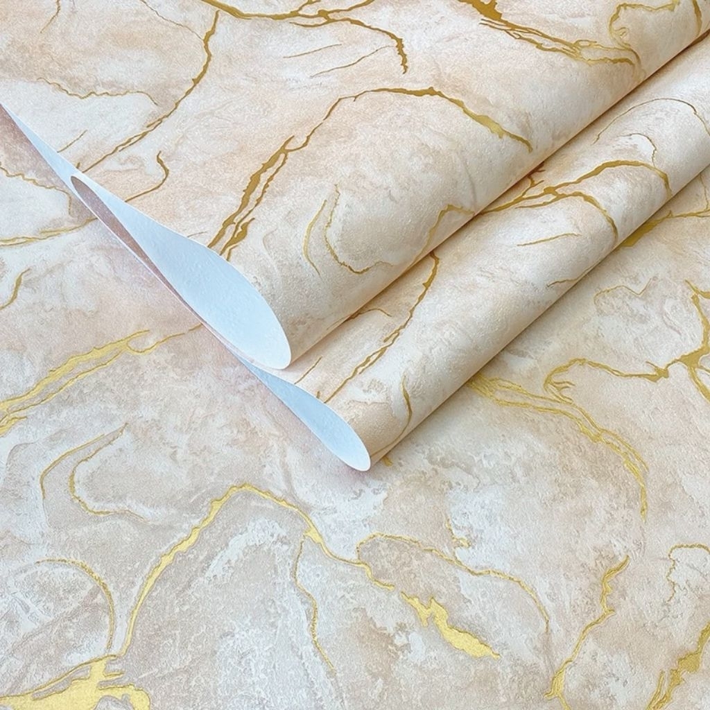 Jual Wallpapers Dinding Marmer Bercak Gold 10m x 45cm | Shopee Indonesia