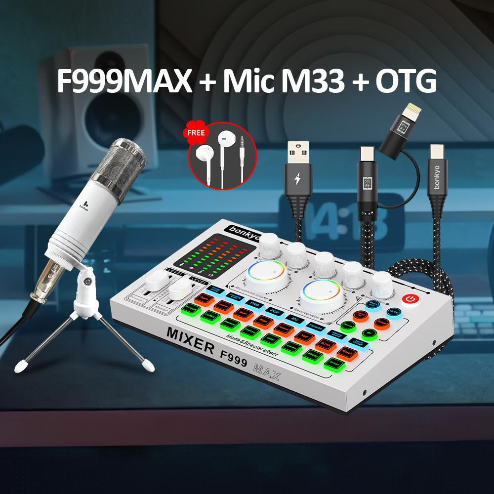 Jual Bonkyo F999MAX sound card live broadcast equipment full set ...