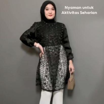 Jual Zize Outer Tunik Silang Brukat Sapto Full Payet Outer Brukat ...
