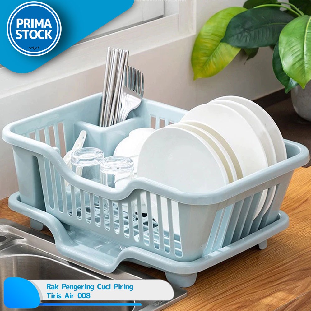Jual Rak Pengering Piring Tempat Sendok + Nampan Tatakan Baki Tiris Air ...
