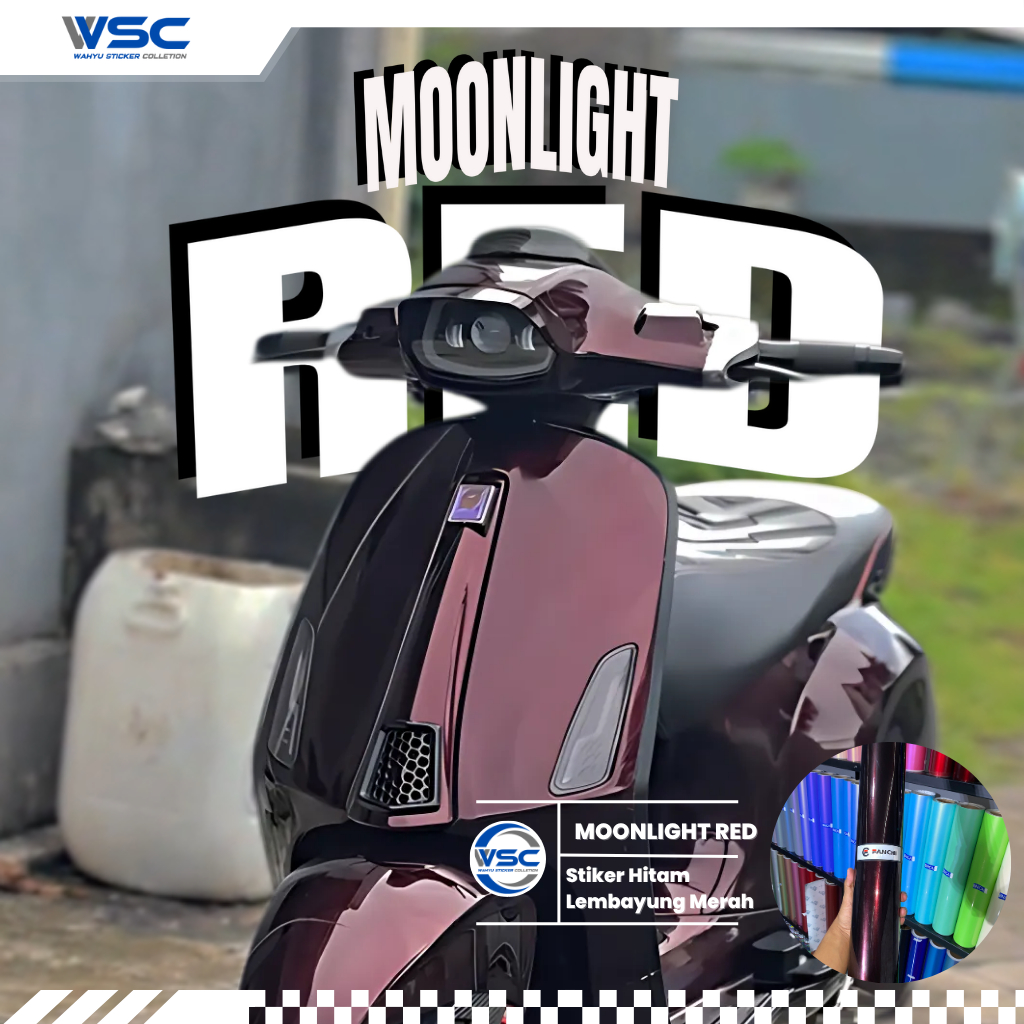 Jual Stiker Skotlet Motor Moonlight Red Hitam Lembayung Merah Glossy ...