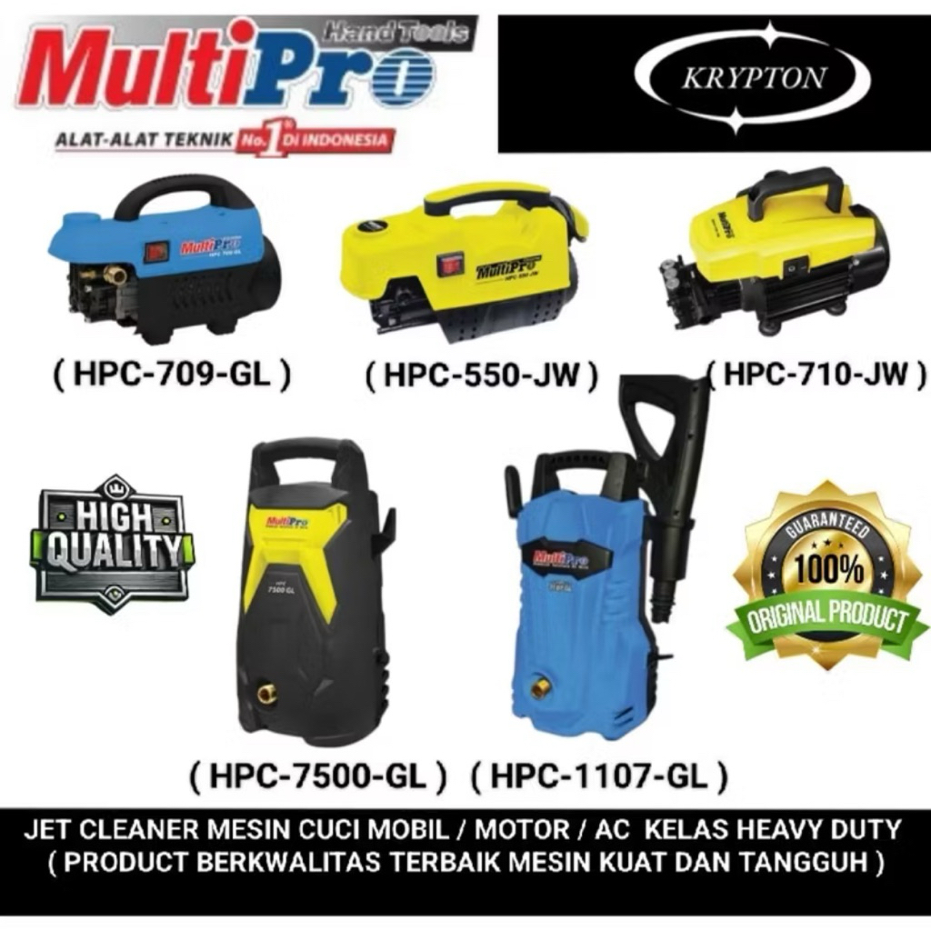 Jual Multipro Mesin Jet Cleaner cuci mobil / motor / Ac - Jaminan asli ...