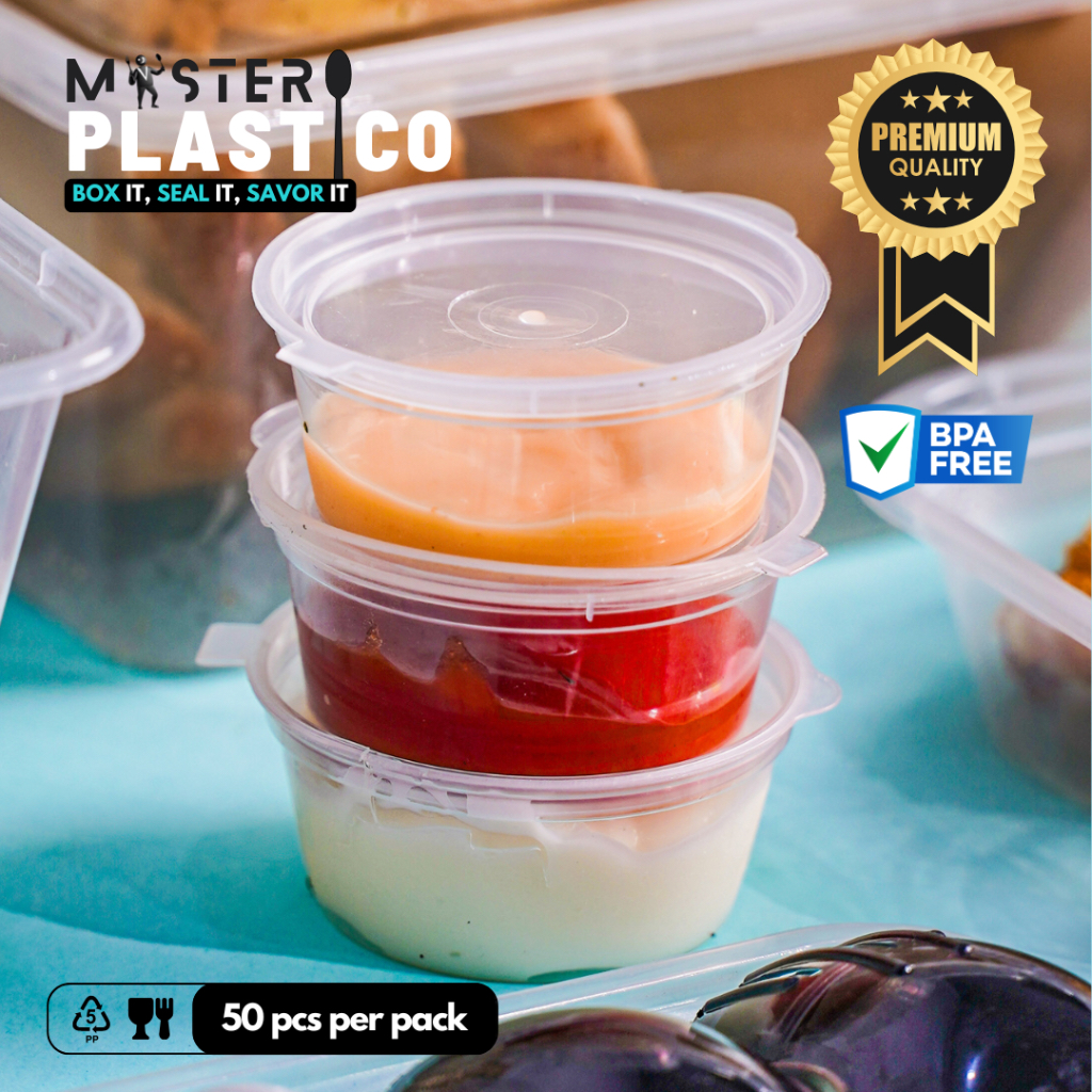 Jual [50 PCS] Cup Sauce Container - Kotak Saus 35 ml - Cup Sambal ...