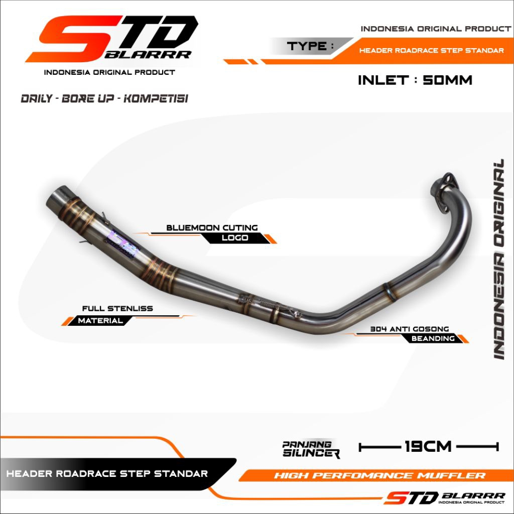 Jual header knalpot semi roadrace step standar | Shopee Indonesia
