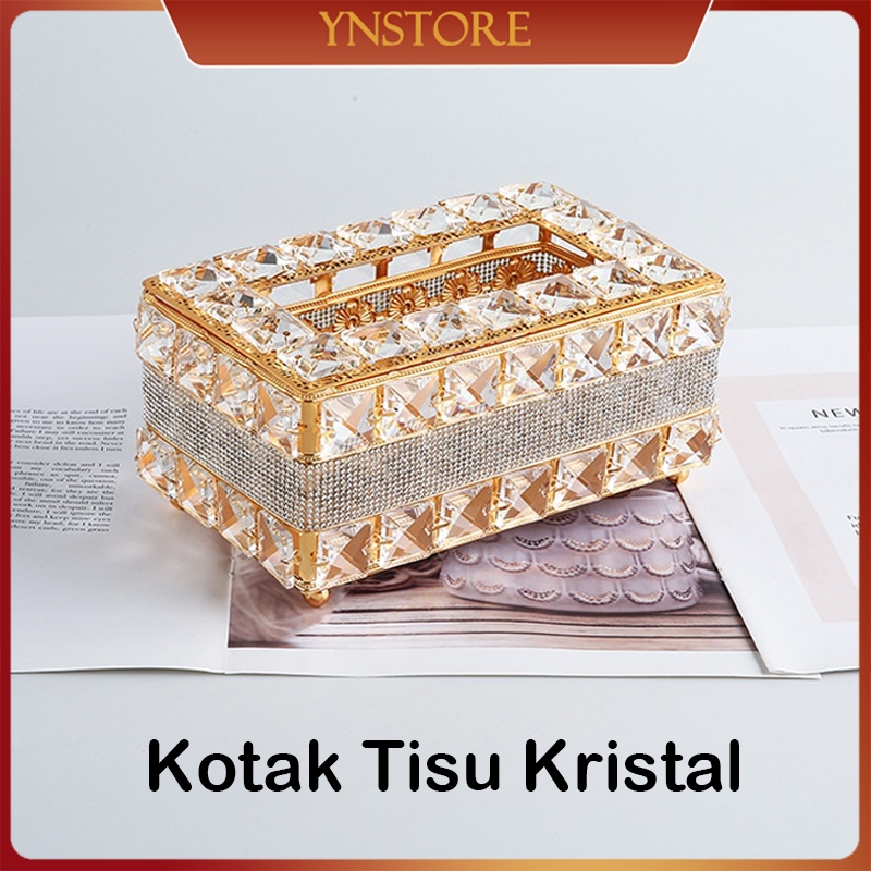 Jual Kotak Tisu Kristal Mewah/Kotak Tisu/Kotak Tissue Estetik/Kotak ...