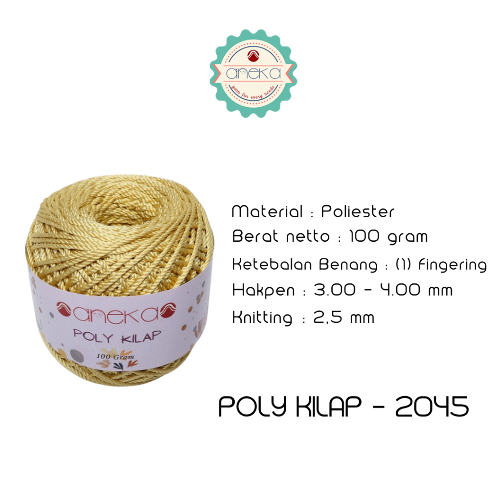 Jual ANEKA - PREMIUM Benang Rajut Polyester/ Poliester / Poli Poly ...