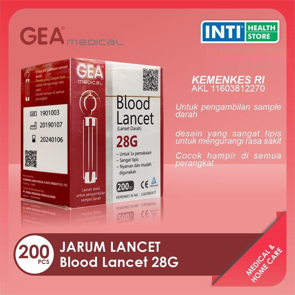 Jual GEA Medical | Jarum Lancet | Blood Lancet 28G \ 26G | Shopee Indonesia