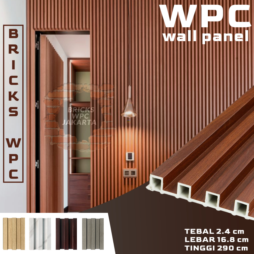 Jual PROMO WPC Wood panel wall aestetik Ukuran 2.9 Meter x 16.8 cm x 2. ...