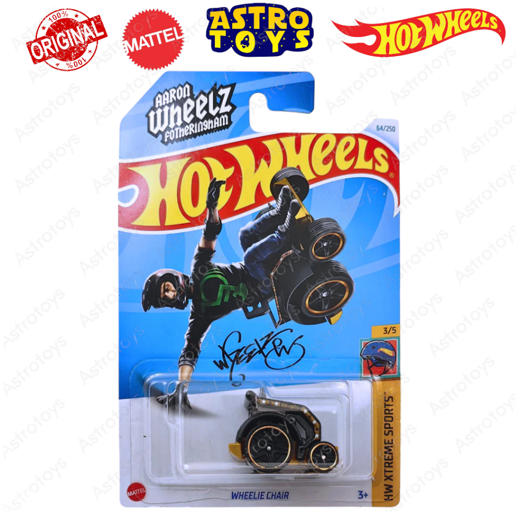 Jual Hot Wheels Kursi Roda Wheelie Chair Hitam 1:64 / Mainan Anak ...