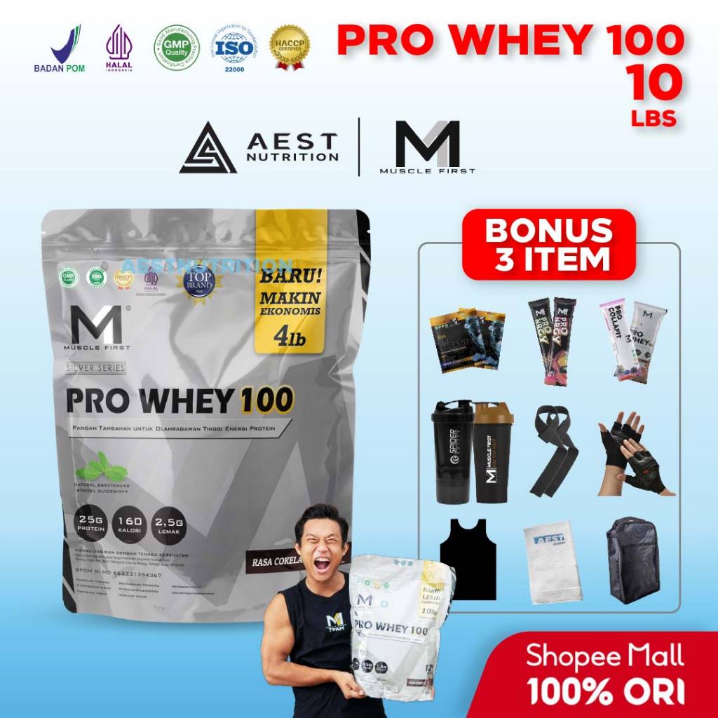 Jual Muscle First Pro Whey 100 10 lbs - Susu Whey Protein Concentrate ...
