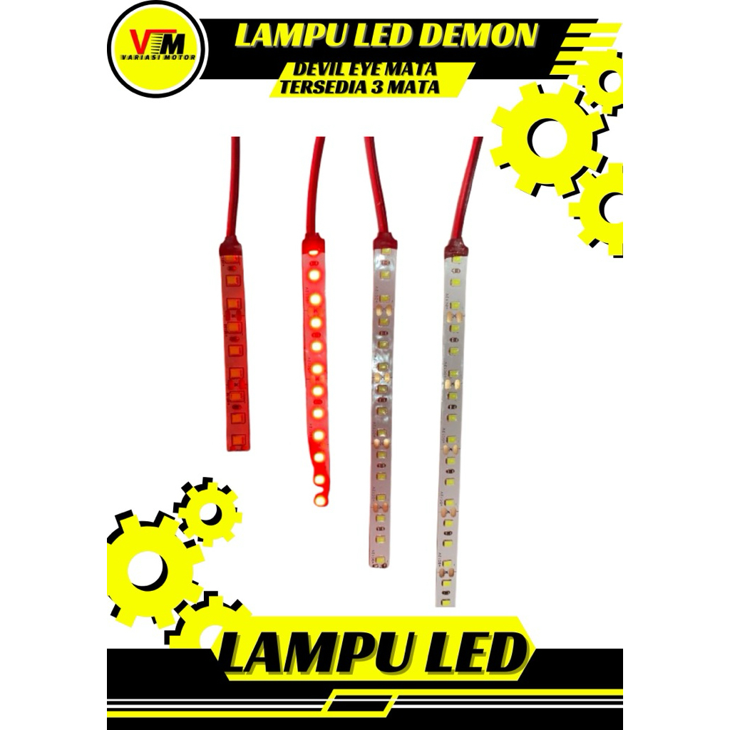 Jual LAMPU LED DEMON DEVIL EYE MATA TERSEDIA 3 WARNA PUTIH MERAH PINK ...