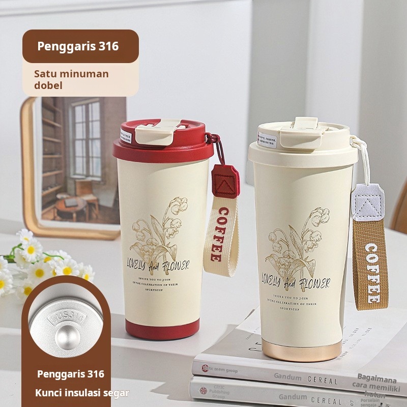 Jual Tumbler Stainless Steel SUS 316 500ml Termos Kopi Gelas Vacum Tahan Panas Dingin Botol ...