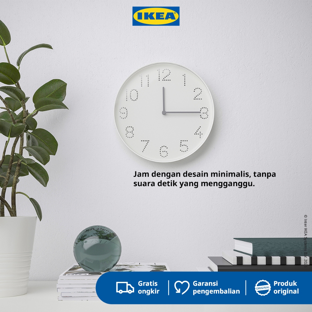 Jual IKEA TROMMA Jam Dinding Modern Minimalis | Shopee Indonesia