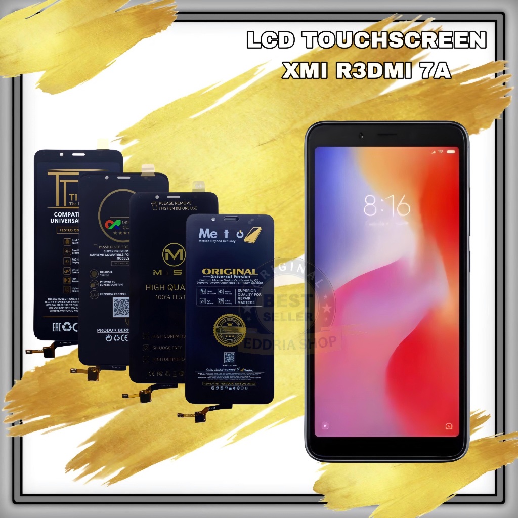 Jual LCD TOUCHSCREEN XIAOMI REDMI 7A BLACK ORIGINAL NEW FULLSET ...
