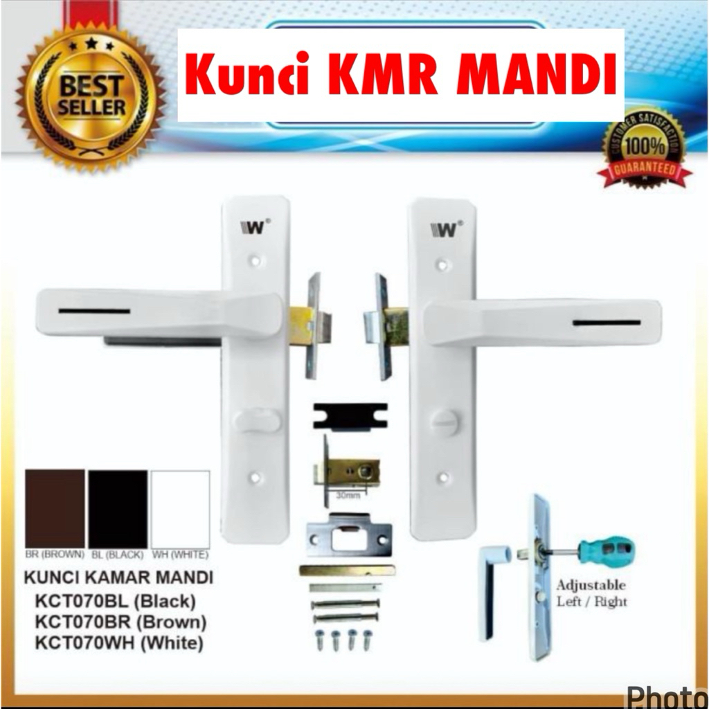 Jual PROMO KUNCI PINTU KNOP KAMAR MANDI handle pintu alumunium silinder ...