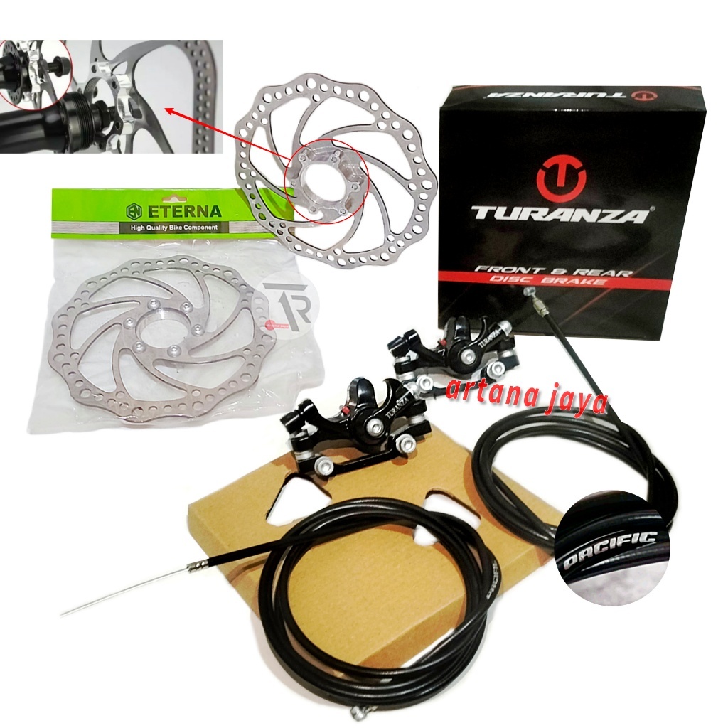 Jual Rem cakram set TURANZA sepeda MTB LIPAT BMX semua turanza 160 mm ...