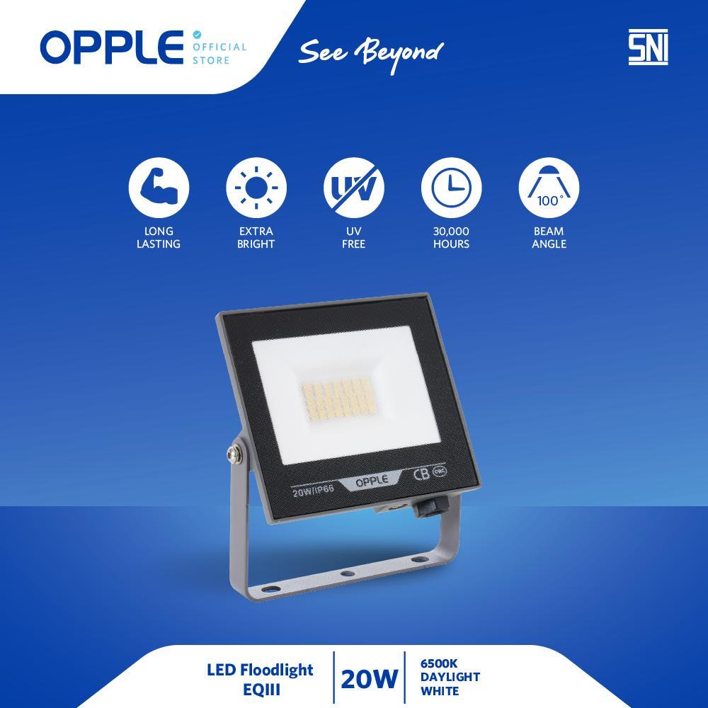 Jual OPPLE Lampu LED Floodlight 30W 3000K EQ III Kuning | Shopee Indonesia