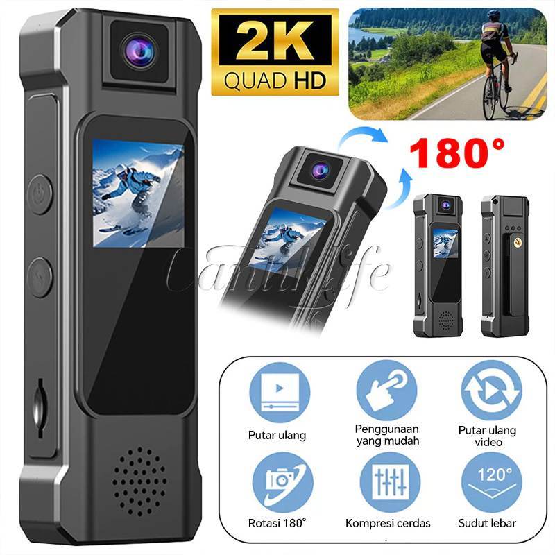 Jual Kamera Olahraga Luar Ruangan Mini 180 ° Lensa Berputar Perekam ...