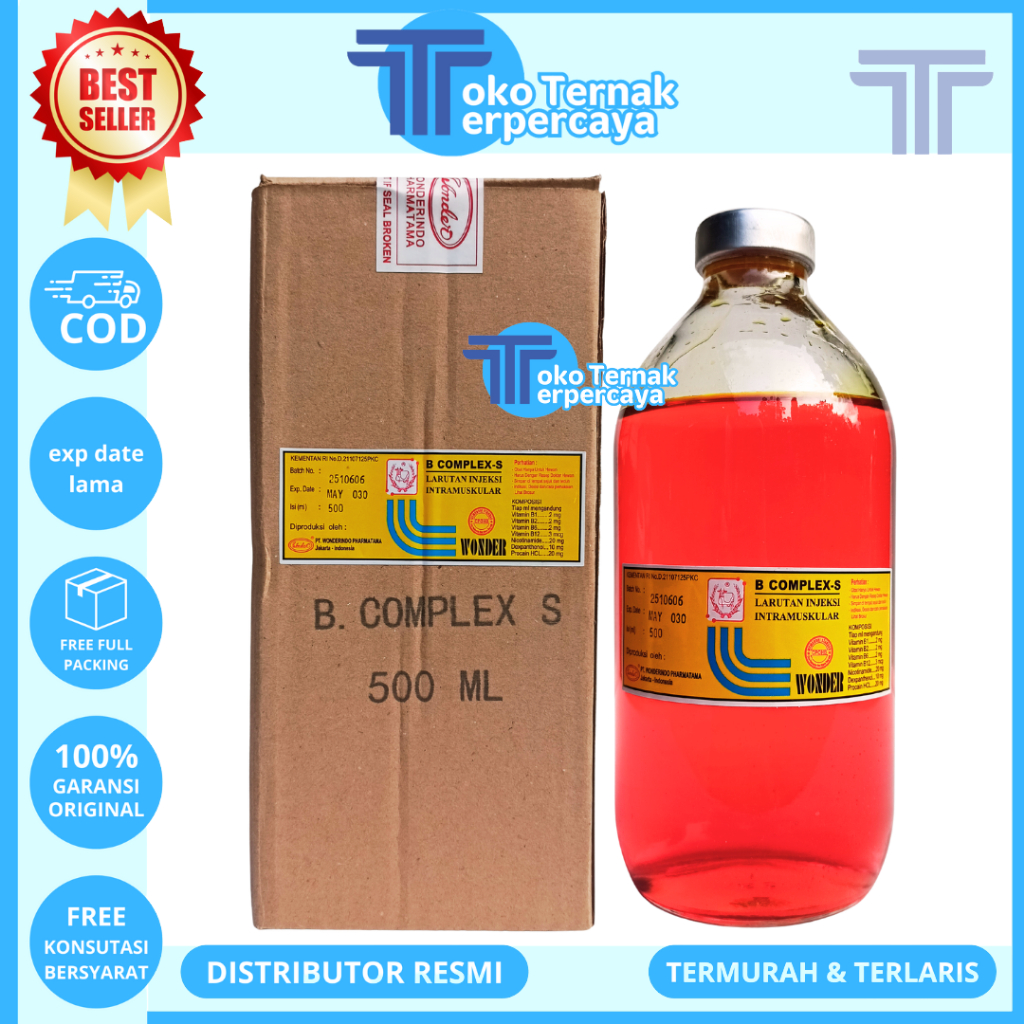 Jual B COMPLEX S SUPER WONDER 500ML NON INFUS - Vitamin B Complex Super ...