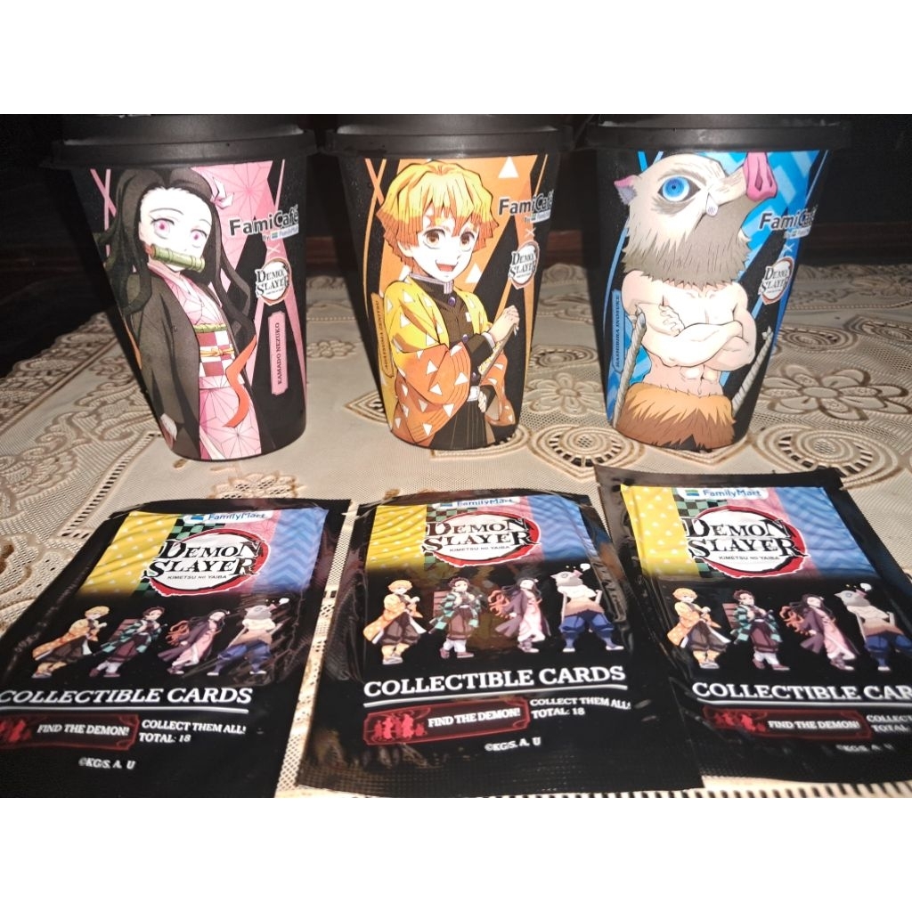 Jual DEMON SLAYER FAMILY MART KEYCHAIN CUP CARD INOSUKE MUICHIRO ...