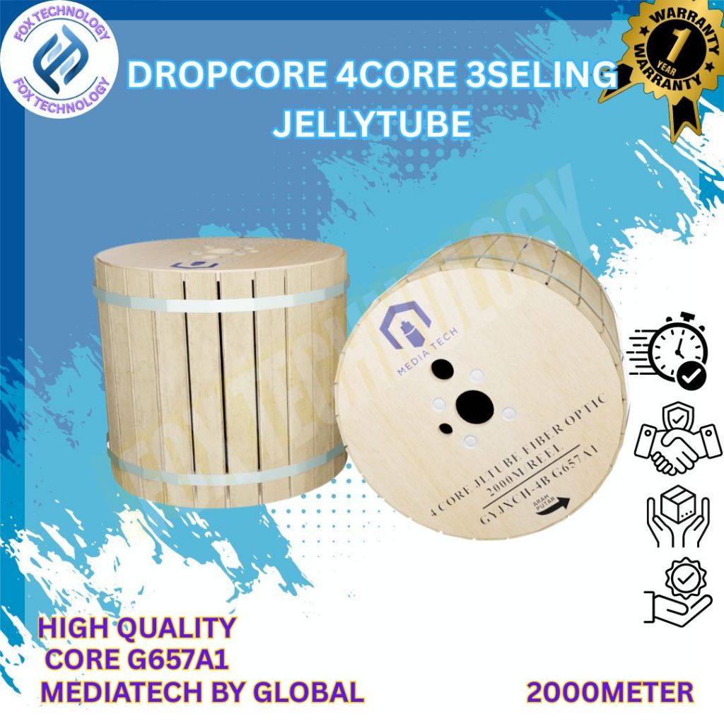 Jual Mediatech by Global Kabel Dropcore 4 Core Jelly Tube 2000m G657A1 ...