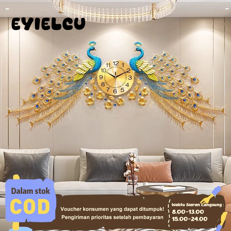 Jual Eyre （Jaminan Kualitas ）Merak Jam Dinding Besar Ruang Tamu ...