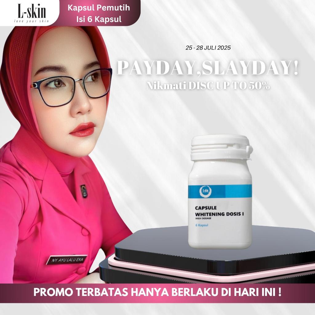 Jual Lskin | L skin | Kapsul Dosis 1 / Isi 6 | Pemutih & Pencerah Kulit ...