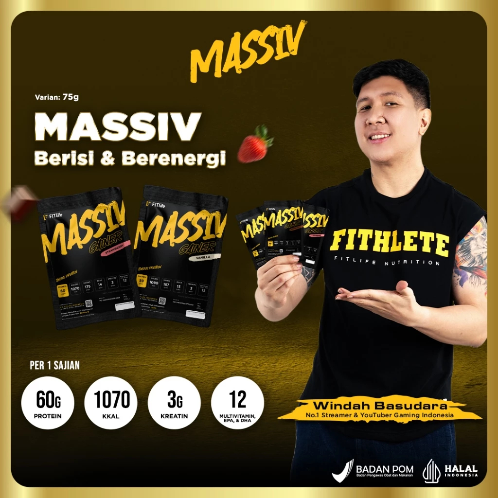 Jual Fitlife Massiv Gainer Sachet Susu Mass Gain Tinggi Kalori | Shopee ...