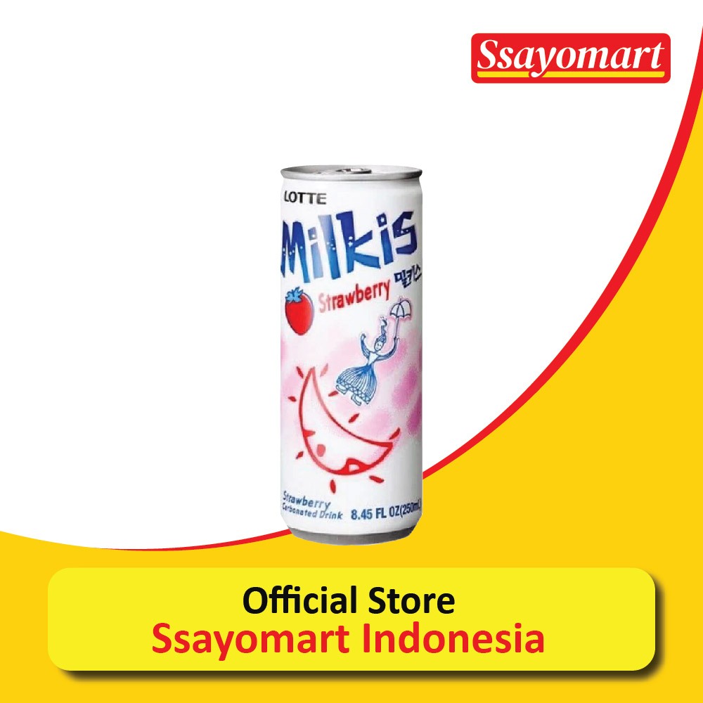 Jual Lotte Milkis Stawberry 250ml/Soda Susu Rasa Stawberry Asli Korea ...