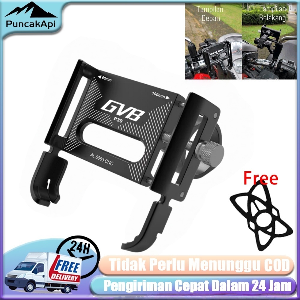 Jual 【COD】GVB P30 Holder HP Motor Full Besi Alumunium Alloy Breket Tempat Handphone Dudukan ...