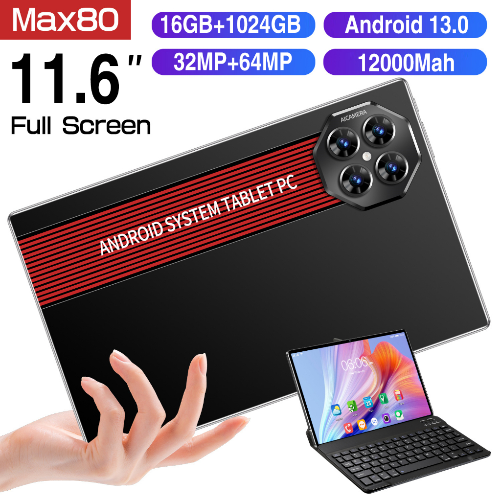 Jual Tablet Pad Max 80 | RAM 16GB + 1024GB ROM | 12000Mah | 5G Dual SIM ...