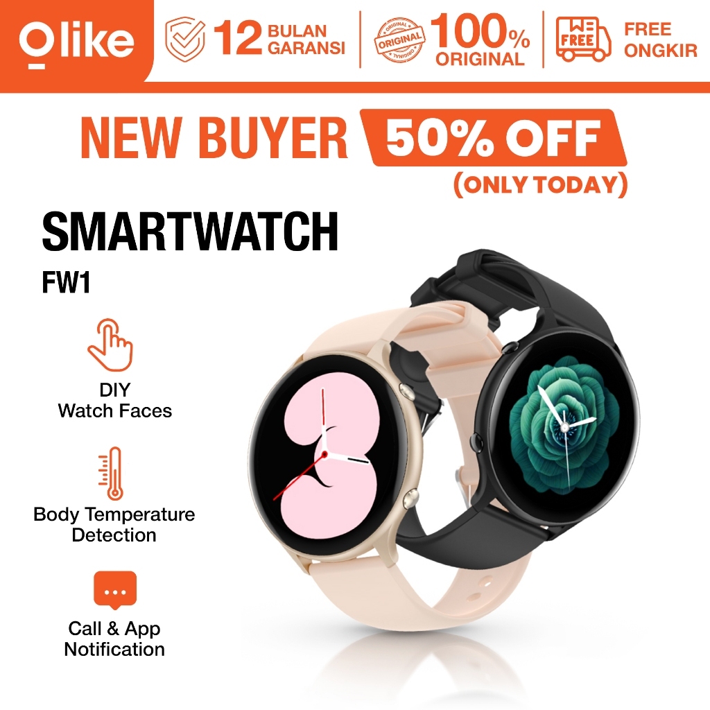 Jual Olike FW1 Smartwatch HD | GARANSI RESMI | Sport Jam Tangan Pintar ...