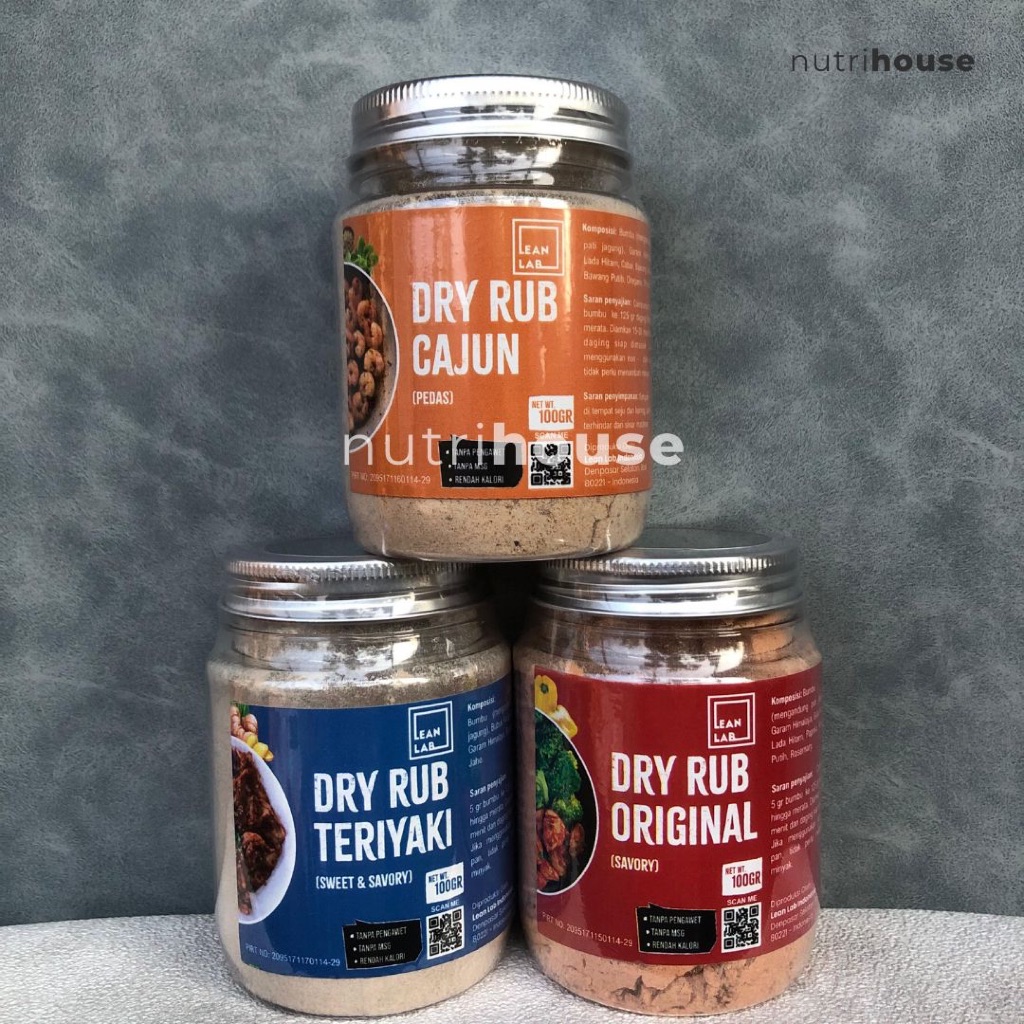 Jual Bumbu Masak Dry Rub Leanlab Marinasi Rendah Kalori 100g x2 Lean ...