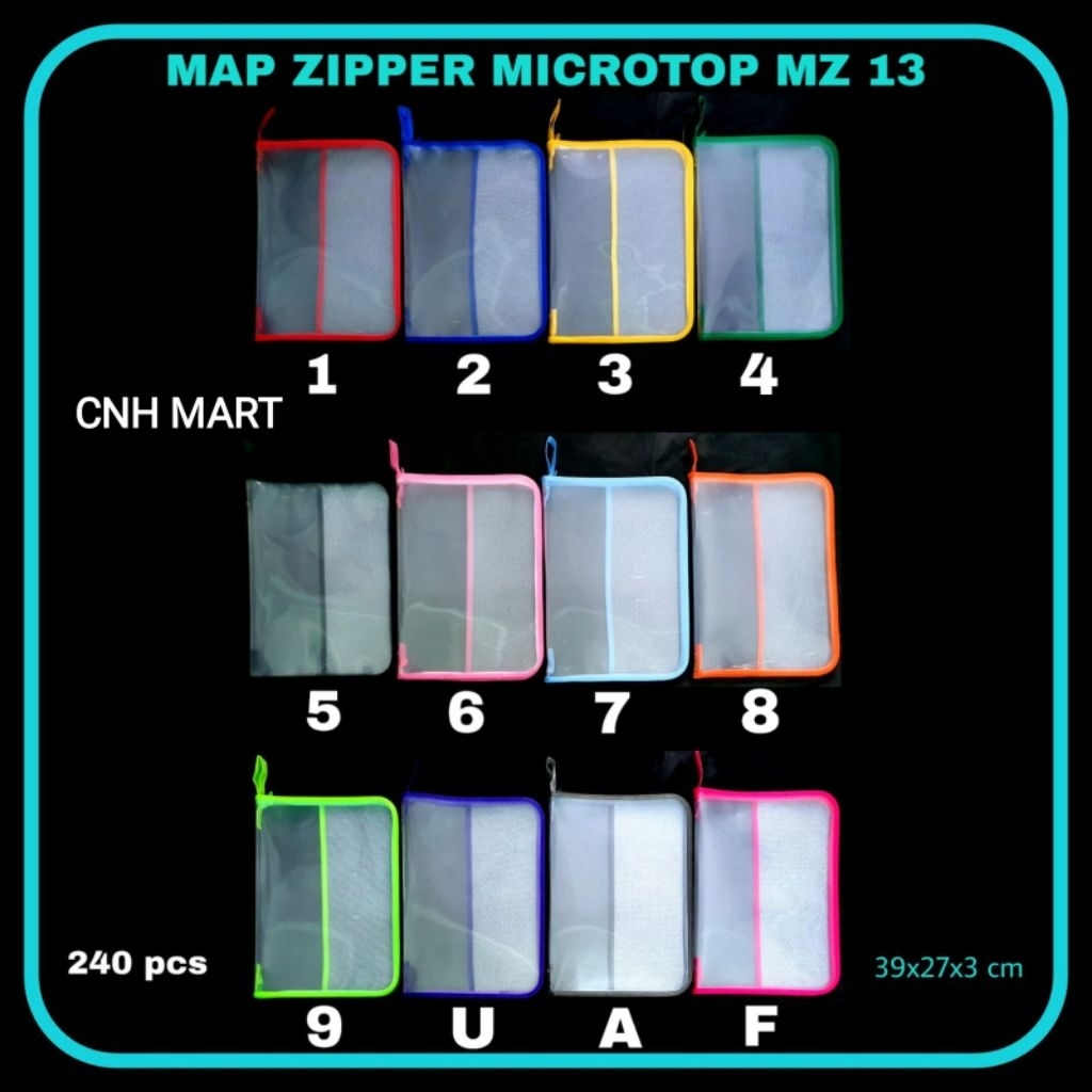 Jual 12Pcs - Map Ziper Sleting Folio - Map File - Map Sleting Sesuai ...