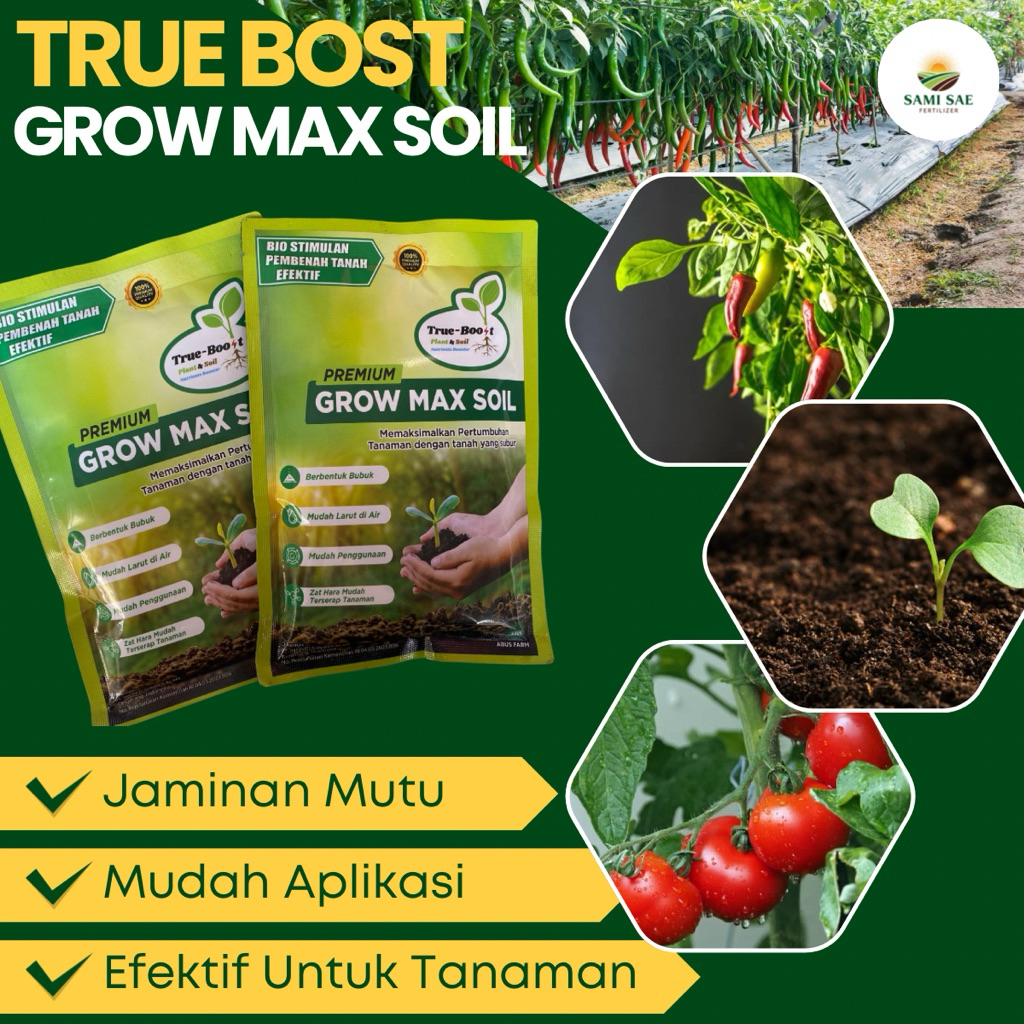 Jual True Boost Grow Max Soil – Pupuk Organik Larut Air | Booster Tanah & Akar Kuat | Shopee ...