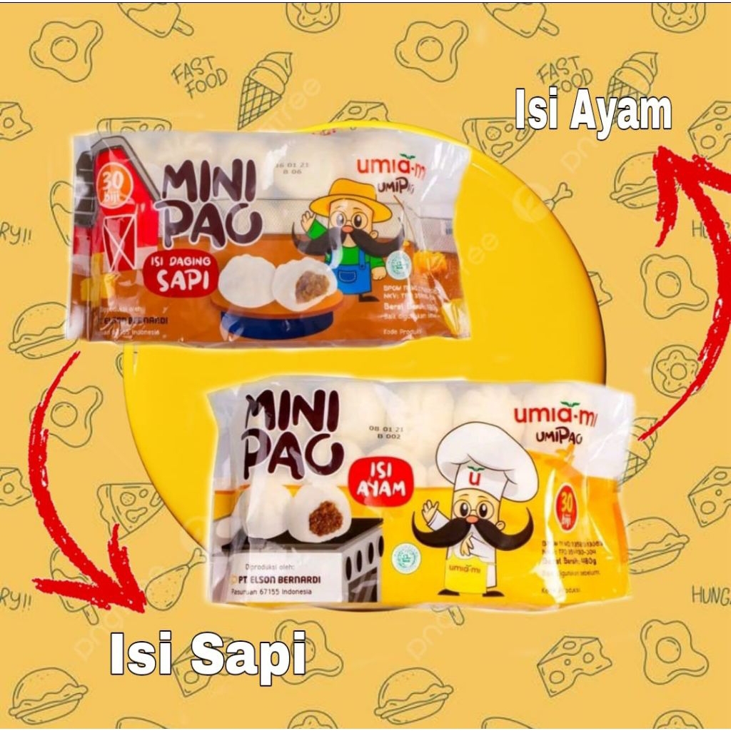 Jual Frozen Umiami Mini Pao Bapao Rasa Ayam Sapi Isi 30 pcs Bakpao ...