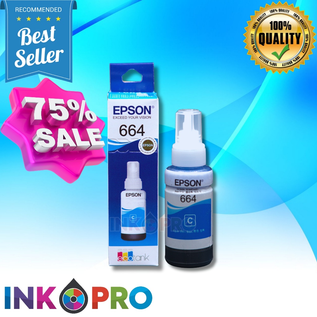 Jual TINTA EPSON 664 PREMIUM UNTUK PRINTER SERIES L100 L110 L120 L200 ...