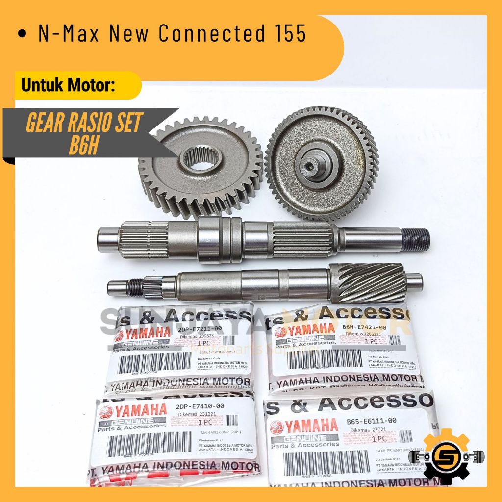 Jual Gear Rasio Set Original Yamaha B6H Gigi Rasio NMax New Connected N ...