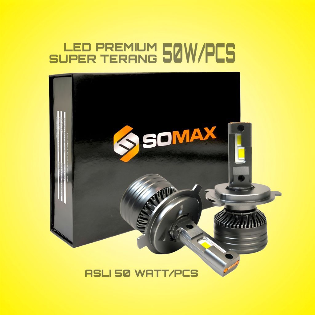 Jual LAMPU LED MOBIL SUPER TERANG SOMAX H4 H11 H16 H8 H9 H1 H7 HB3 9005 ...