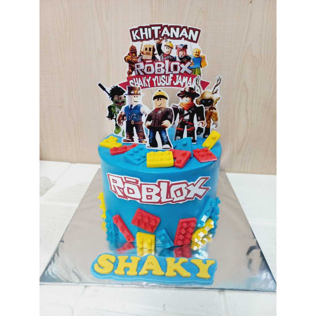 Jual kue ulang tahun tema roblox instan bandung | Shopee Indonesia