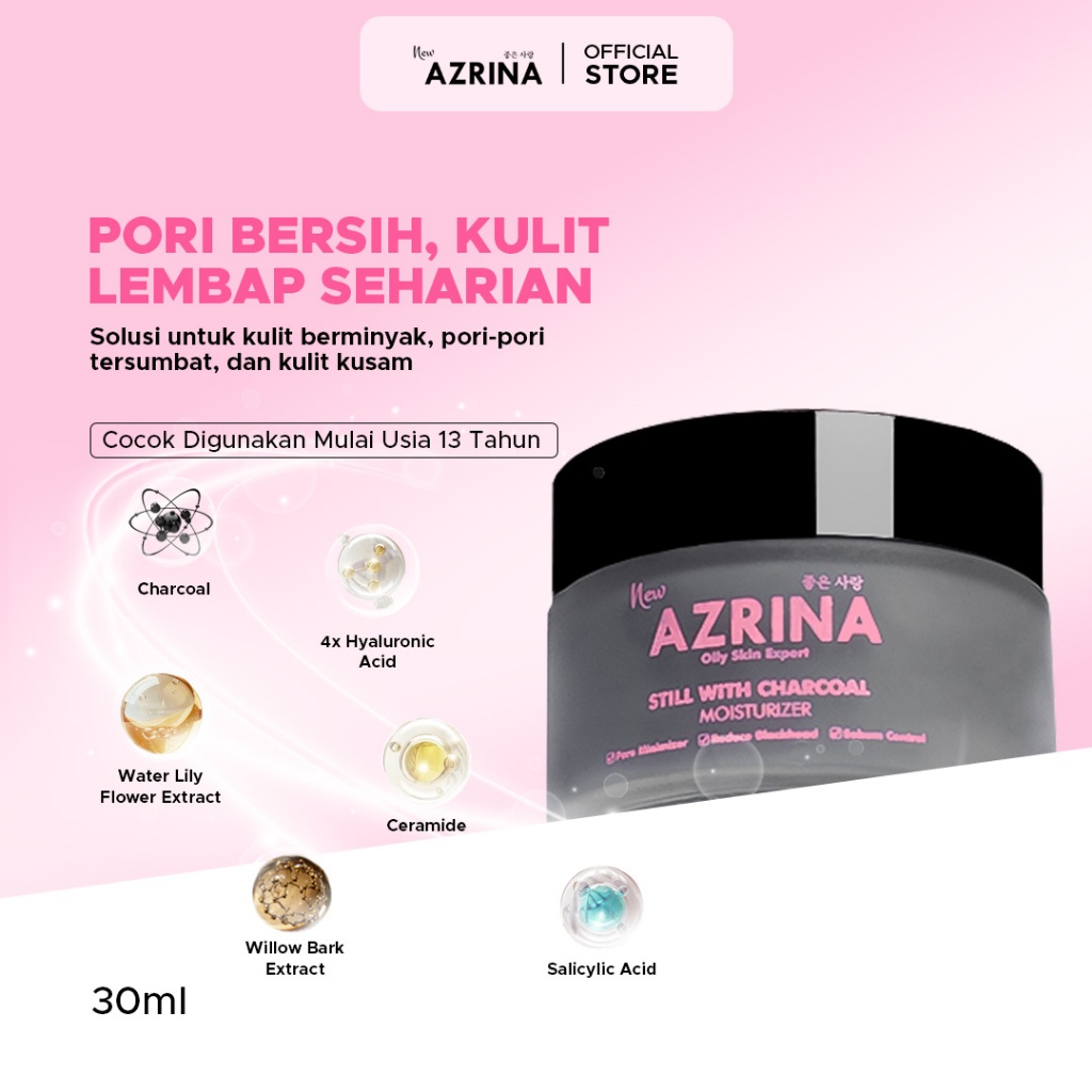 Jual Azrina Moisturizer Still With Charcoal - Moisturizer Kandungan ...