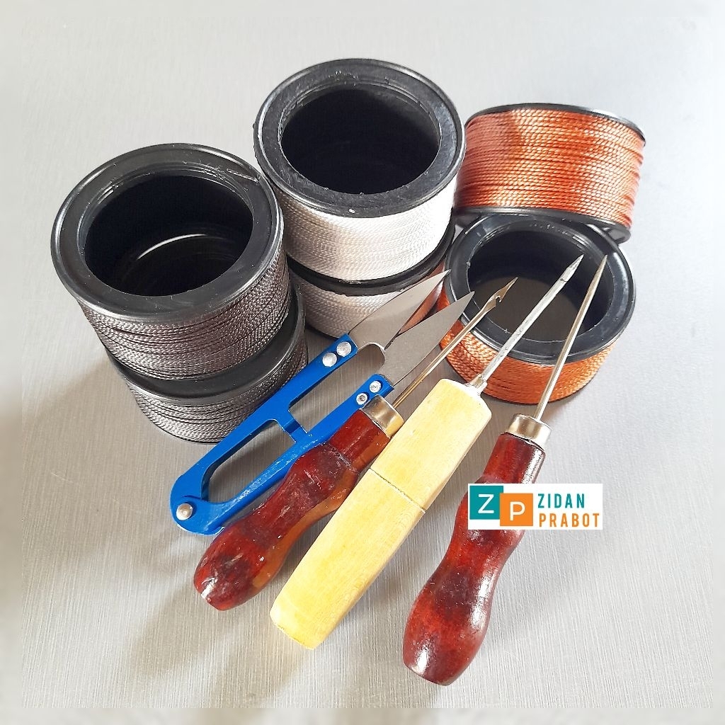 Jual Alat Sol Sepatu 3 Jenis Jarum, Gunting dan 6 Roll Benang Nylon ...