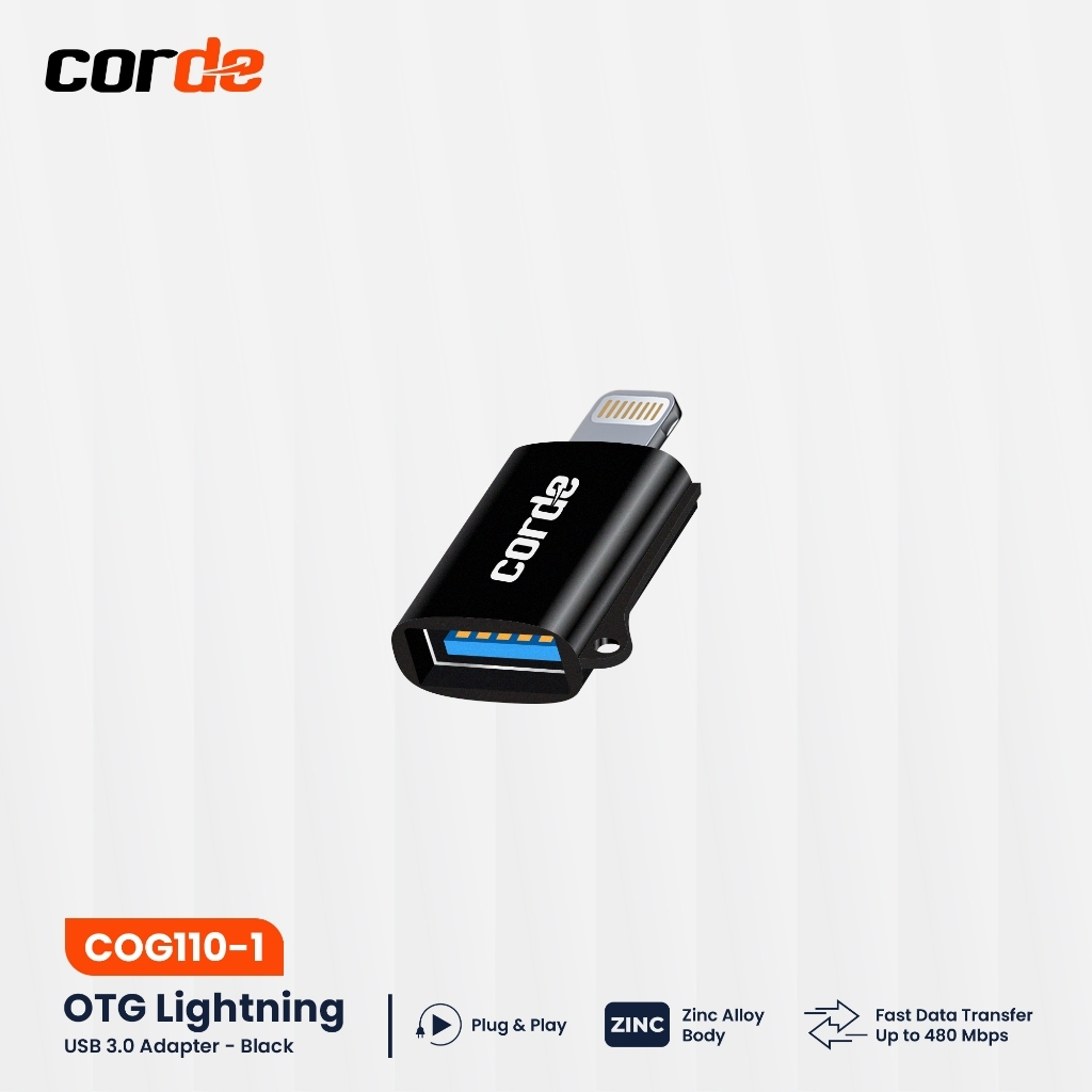 Jual CORDE OTG iPhone & iPad Lightning Port USB Adapter Plug & Play ...