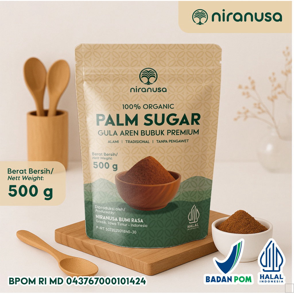 Jual Gula Aren Bubuk Organik 500g (BPOM ) – Palm Sugar Premium • Tanpa ...