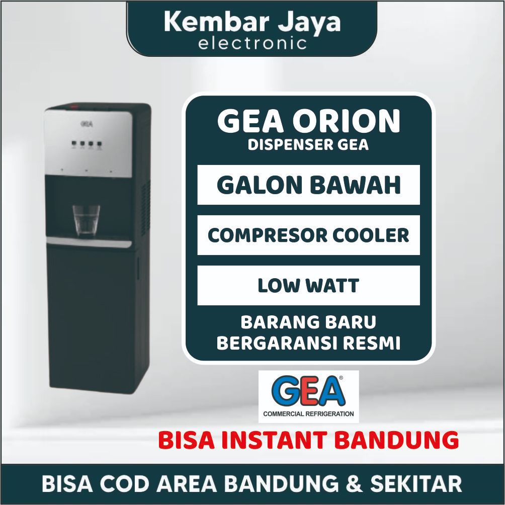 Jual GEA Dispenser Galon Bawah Orion Black | Shopee Indonesia
