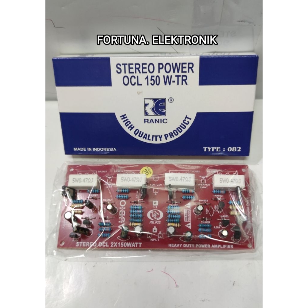 Jual RANIC KIT POWER OCL STEREO 150WATT TYPE(082)TANPA TR Final ...