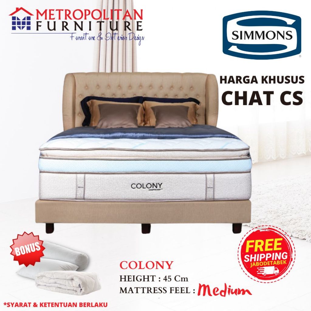 Jual Kasur Springbed Simmons Colony Kasur Spring bed Matrras | Shopee ...