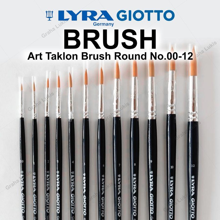 Jual Kuas Lukis LYRA GIOTTO Nylon Round No 00–12 | Kuas Taklon Bulat ...