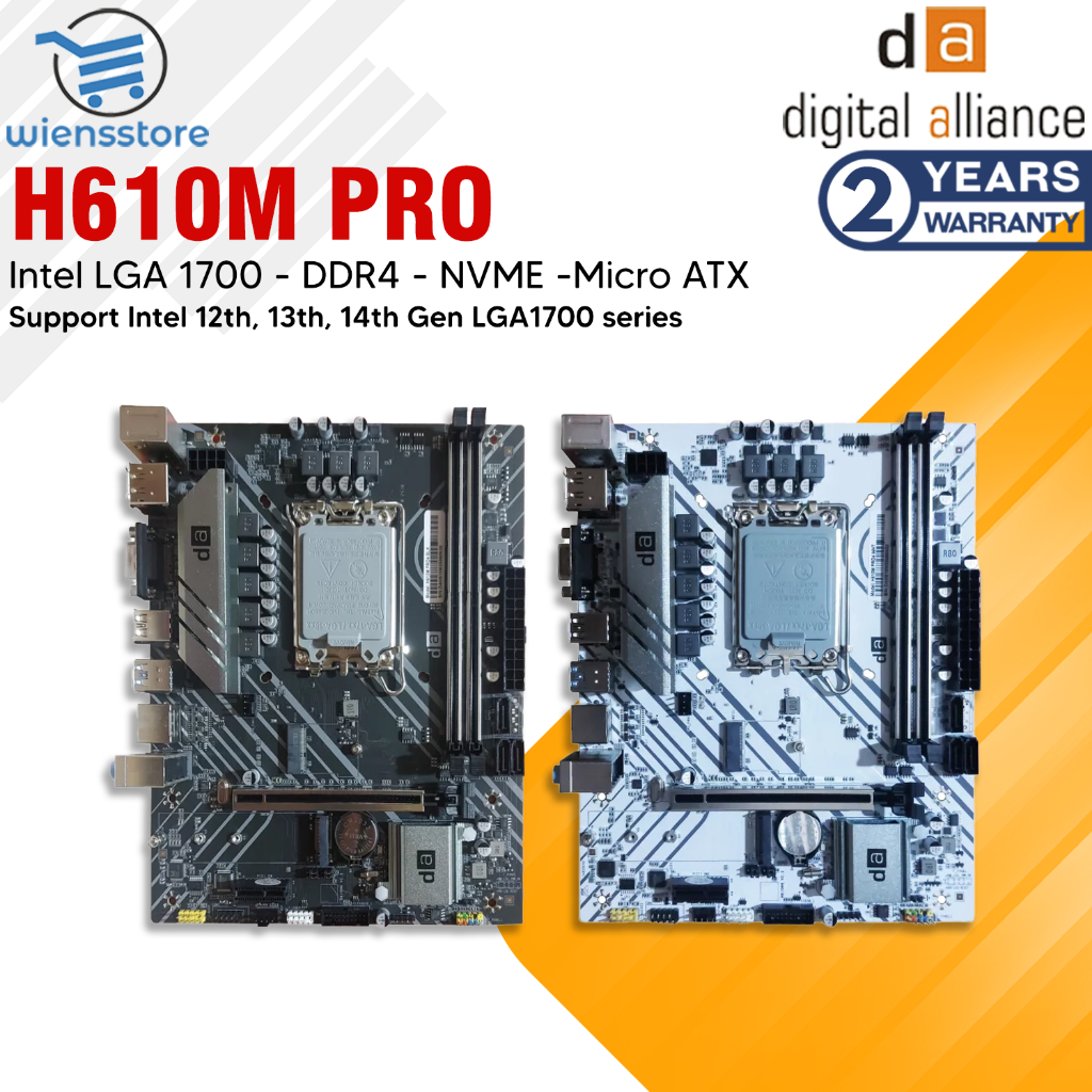 Jual Digital alliance H610M PRO Intel Socket LGA 1700 DDR4 NVME USB3 Micro-ATX – Motherboard ...